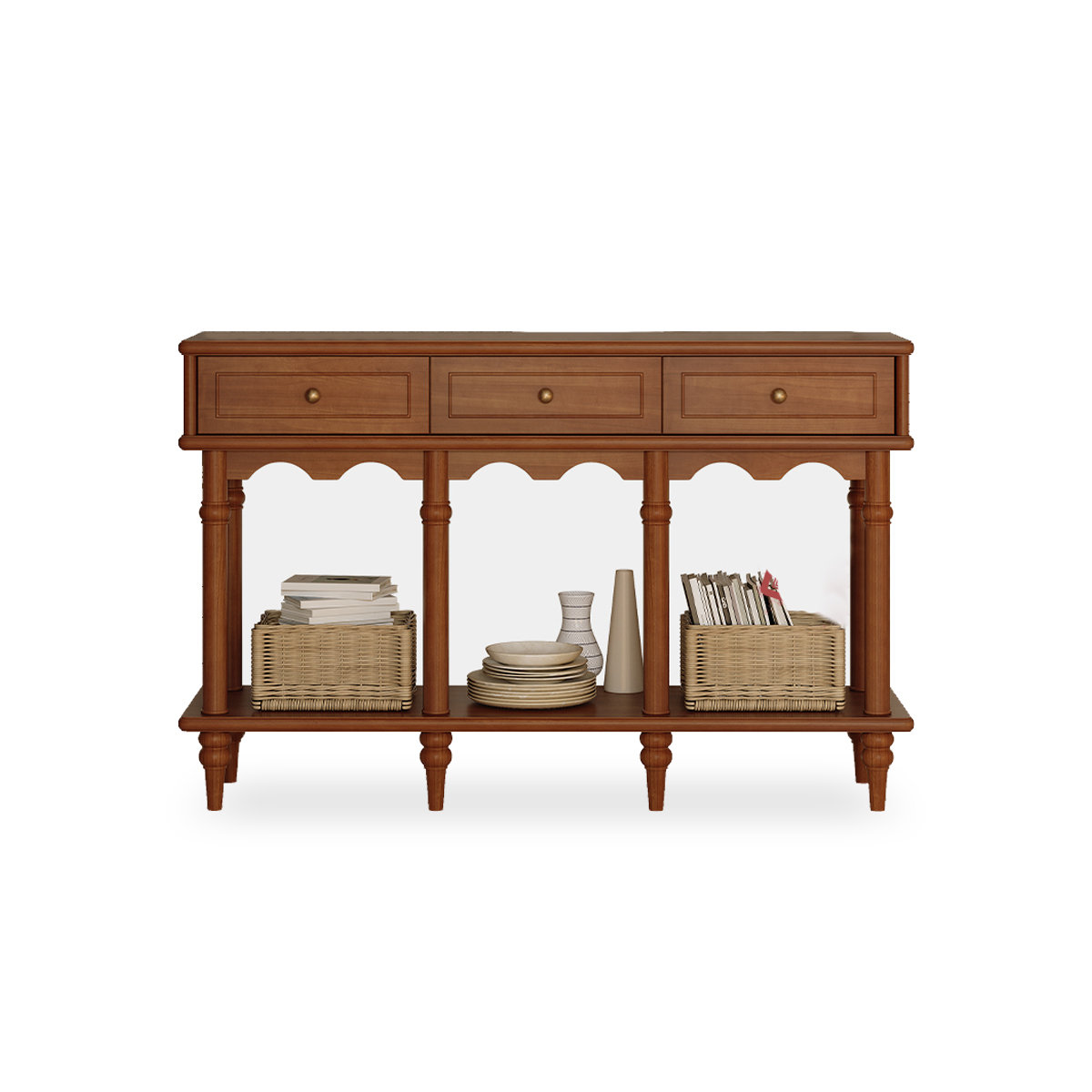 Rite Treasure 52.68" Brown Rectangular Solid Wood Console Table | Wayfair